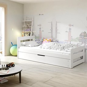 SMB Postel s úložným prostorem ERIK, 90x200 cm Dekor: Bílá