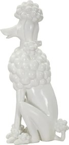 Dekorativní soška Dog 61 cm bílá