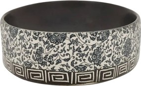 Umyvadlo na desku černé a modré ovál 56,5x36,5x13,5 cm keramika 155114