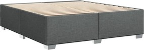 Rám postele bez matrace tmavě šedý 200 x 200 cm textil 3284500