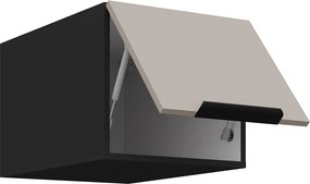 ARIA cb | horní skříňka 40 NAGU-36 1F výklopná | 40 cm | HLUBOKÁ | ANTI FINGERPRINT povrch | černá/béžová