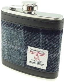Placatka Harris Tweed 170ml - Grey Black Tartan