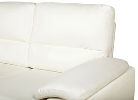 2místná kožená sedačka krémová VOGAR Beliani
