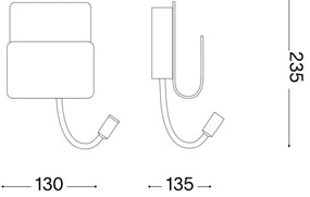 Ideal Lux - LED Nástěnné bodové svítidlo PROBE LED/9,5W/230V USB CRI 90 černá