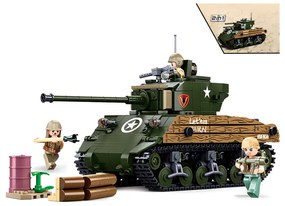 Sluban Army WW2 M38-B1110 Bitevní tank M4A3 Sherman