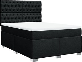Box spring postel s matrací černá 160x200 cm textil 3290548