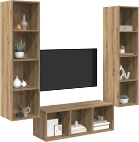 Sestava TV skříněk 3 ks Artisanový dub Kompozitní dřevo 3393341