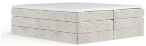 Béžová boxspring postel s úložným prostorem/bez čela 180x200 cm Juniper – Maison de Rêve