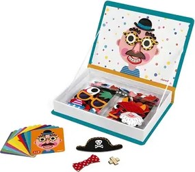 JANOD Magnetická knížka Magnetibook Zábavné obličeje - Chlapci / 70 ma