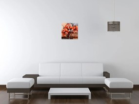 Gario Obraz s hodinami Nádherný Vlčí mák Rozměry: 30 x 30 cm