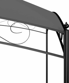 Altán 3 x 4 x 2,65 m antracitový 180 g/m² 313911