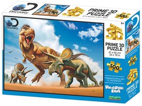 PRIME 3D PUZZLE - T - rex versus Triceratops 500 dílků