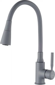 Invena Pogo, vysoká dřezová baterie 2-funkční, šedá, INV-BZ-80-P05-L