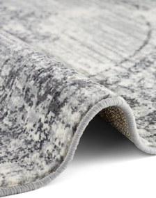 Hanse Home, Kusový koberec Gloria Lydia 106254 Creme Grey kruh, 120x120 (průměr) kruh, šedá, chodba / předsíň