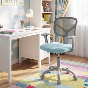 Costway Ergonomická dětská psací židle s nastavitelnou výškou a – modrý