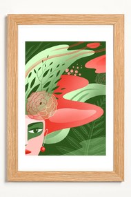 Barbora Brůnová | Zelená Rám: Bílý, Velikost: 30 x 20 cm