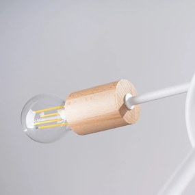 Stropní svítidlo Ember 5, dřevěné tělo svítidla, w