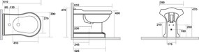 Sapho Kerasan Retro stojící bidet 39 x 43 x 61 cm bílý 102201