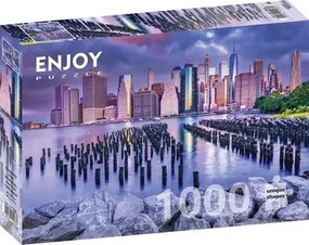 ENJOY Puzzle Zatažená obloha nad Manhattanem, New York / 1000 dílků /