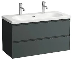Laufen Lani - Umyvadlová skříňka, 98x45x52 cm, 2 zásuvky, šedá H4035621122661