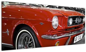 Červené auto - obraz (100x40cm)