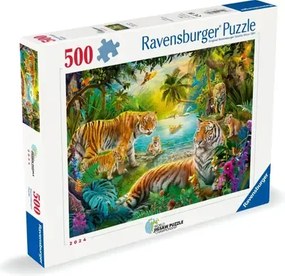 Ravensburger Oáza tygrů / 500 dílků / od 14 let