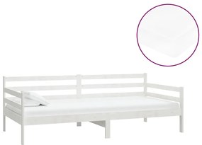 vidaXL Marketos Denní postel s matrací 90 x 200 cm bílá masivní borové dřevo