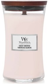 WoodWick – svíčka Sheer Tuberose (Jemná tuberóza) Velikost: střední 275 g