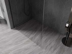 Mexen Kioto-X L sprchová stěna Walk-in 120 x 200 cm, transparentní 10 mm, černá - 800-120-107-70-00-X