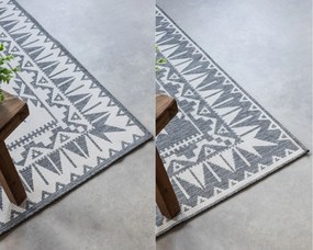 ELLE Decoration, Kusový koberec Gemini 106018 Silver z kolekce Elle – na ven i na doma, 120x170, šedá, chodba / předsíň