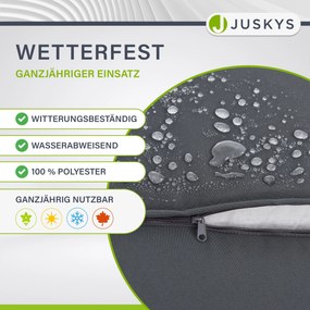 Juskys Polyratanové dvojlehátko Syros se stříškou Barva: šedý melír