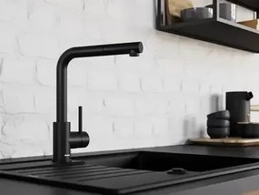Blanco Mila S - Dřezová baterie s výsuvnou koncovkou matná černá