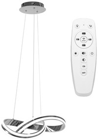Toolight - LED stropní svítidlo APP819-CP + dálkové ovládání, chromová, OSW-04029