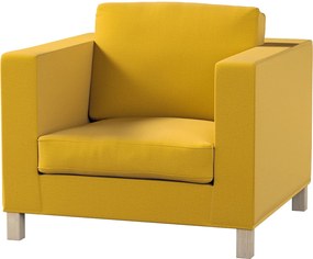 Potah na křesko IKEA Karlanda, krátký barva žlutá látka sametová