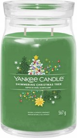Yankee Candle svíčka Signature ve skle velká Shimmering Christmas Tree 567g