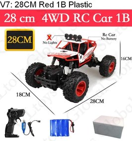 Offroad auto na dálkové ovládání, více variant Varianta: V7: 28CM Red 1B Plastic (plast)