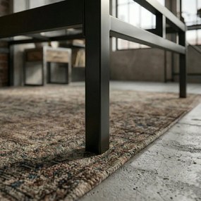 Dede Industriální kovová postel LUSSO 1, 140x200 cm Barva rámu postele: Černý rám