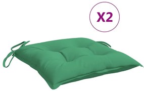 vidaXL Podušky na židli 2 ks zelené 50 x 50 x 7 cm látka oxford