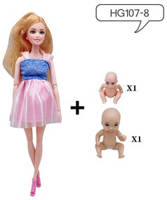 Těhotná panenka s miminky (30 cm) Barva: 8