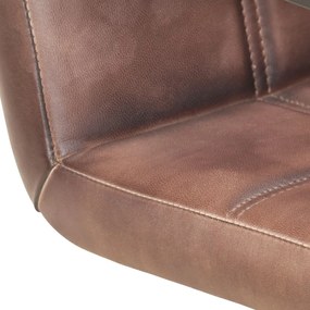 vidaXL Konzolové jídelní židle 2 ks pravá kůže [321853] Barva: tmavě hnědá
