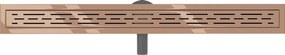 Mexen Flat 360° M01 otočný lineární odtok 90 cm, růžové zlato - 1620090-40