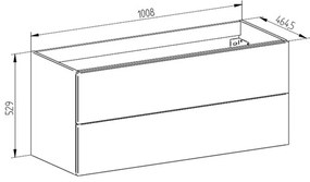 Mereo Aira koupelnová skříňka s umyvadlem z litého mramoru 101 cm dub Halifax CN742M