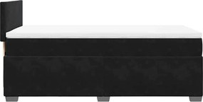Box spring postel s matrací černá Single samet 3288769