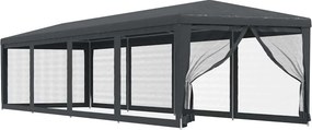 Party stan s 10 síťovanými bočnicemi antracitový 3 x 12 m HDPE 319249