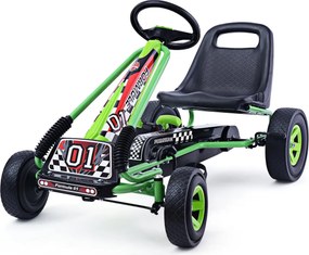Costway Pedal Gokart Pedal-Powered Car Dětské auto s pedálem zelená +, zelený
