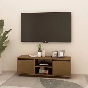 TV stolek medově hnědý 110 x 30 x 40 cm masivní borové dřevo