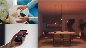 Philips Hue Essential WCA E27 9W 2ks + Bridge + stmívač / Sada chytréh