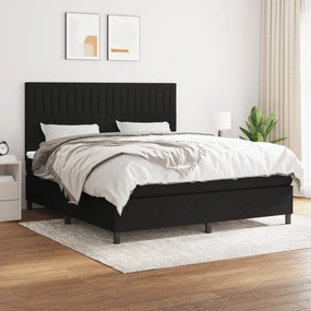 Box spring postel s matrací černá 160x200 cm textil 3141947
