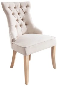 Designová židle Queen len béžová