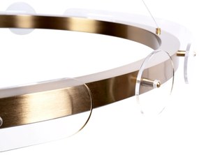 Toolight Loop, LED stropní svítidlo 79cm, 26W, dálkové ovládání, APP1549-CP, zlatá matná, OSW-06970